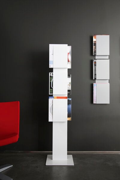 Inno Floor Case magazine rack, silver | Finnish Design Shop