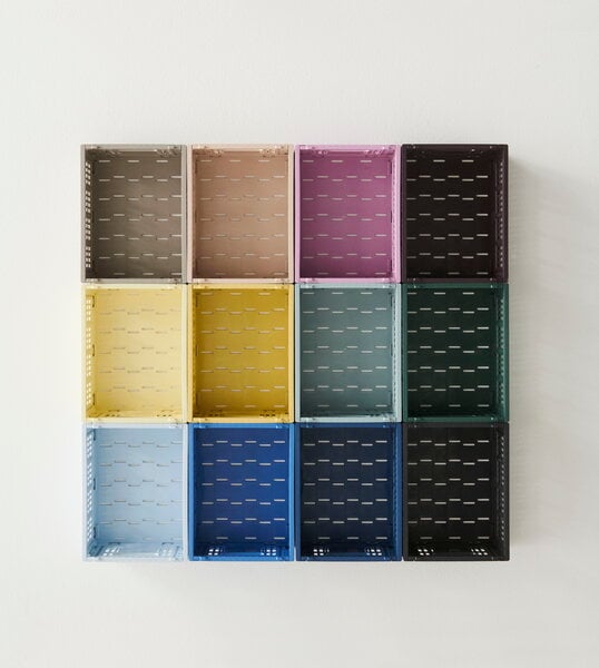 HAY Colour Crate Mini kori, kierrätysmuovi, 2 kpl, soft blue | Finnish ...