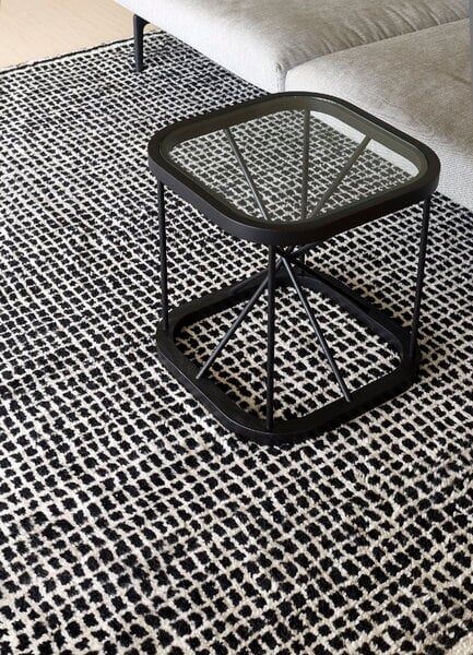 Woodnotes Grid rug, white - black | Finnish Design Shop