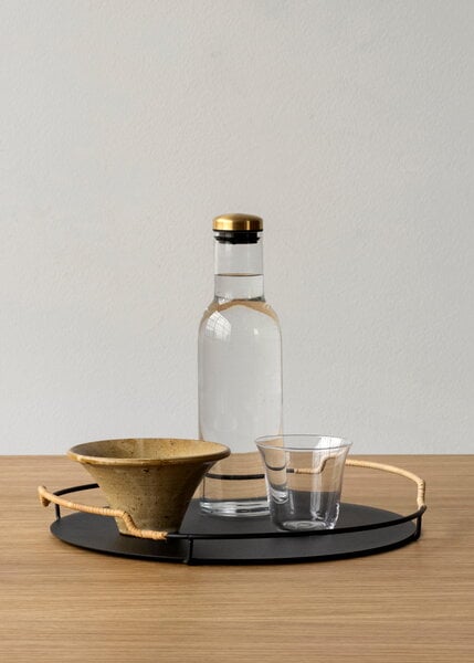 Audo Copenhagen Bottle carafe, 1 L, clear - brass | Finnish Design Shop