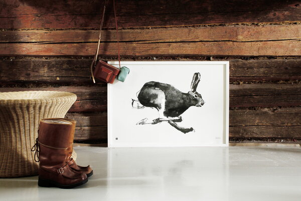 Teemu Järvi Illustrations Hare poster, 40 x 30 cm | Finnish Design Shop