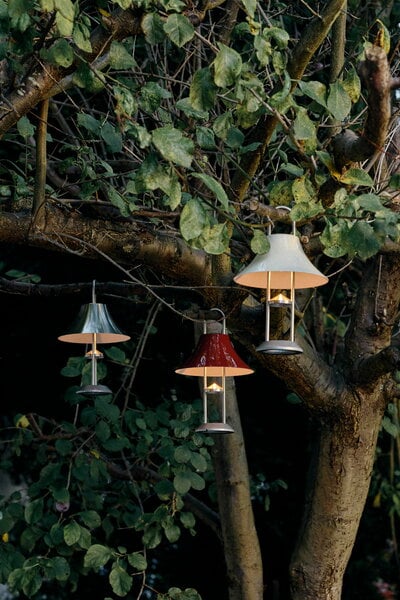 HAY Mousqueton Portable table lamp, brushed stainless steel | Finnish ...