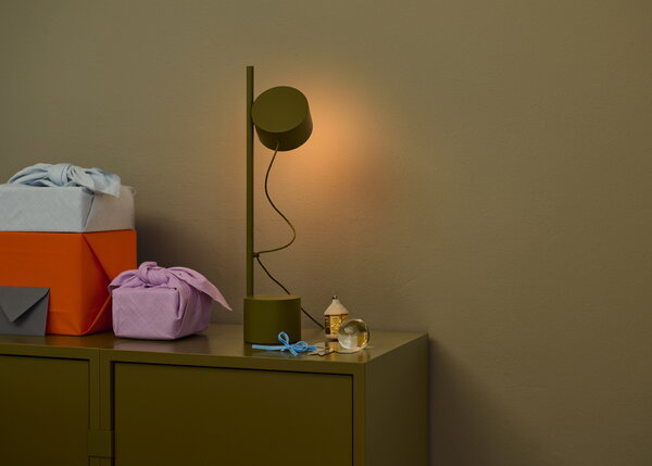 Muuto Post table lamp, brown green | Finnish Design Shop