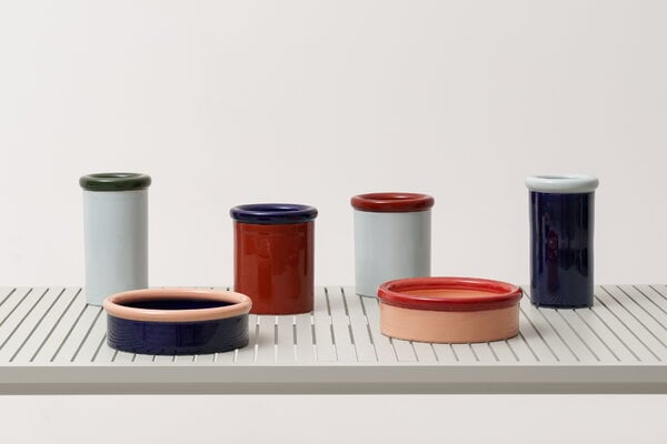 Nine Rod pot, 17,5 x 15,3 cm, dark blue - terracotta | Finnish Design Shop