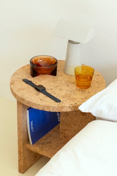 Nine Tee side table, round, natural cork | Finnish Design Shop