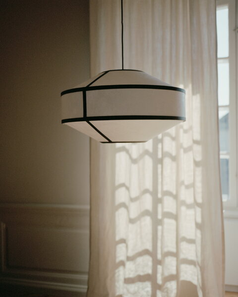New Works Kite pendant, 55 cm, white - black | Finnish Design Shop
