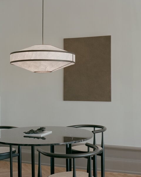 New Works Kite pendant, 75 cm, white - black | Finnish Design Shop