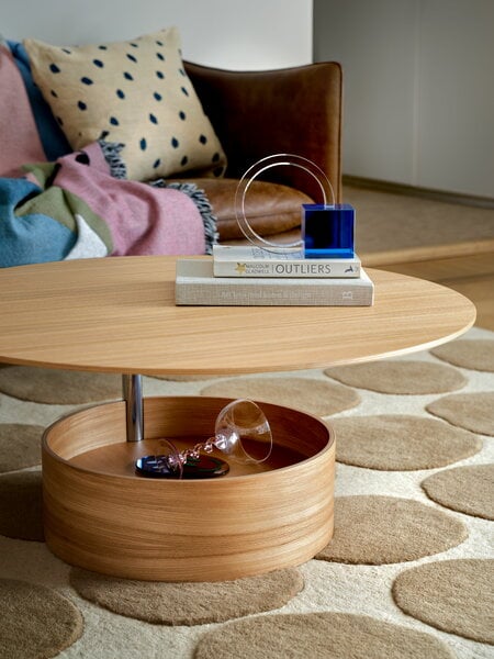 Maze Parasol coffee table, L, oak | Finnish Design Shop