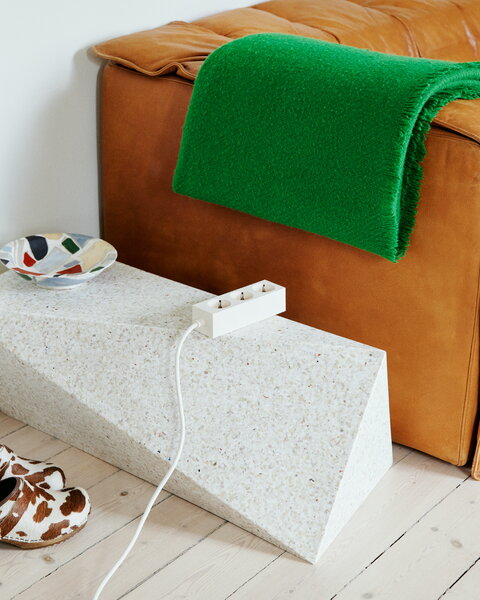 Pedestal Power Bar power strip, pearl | Finnish Design Shop