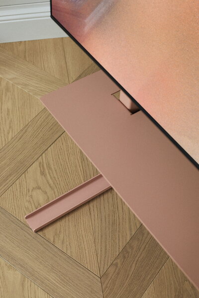 Pedestal Bendy Tall TV stand, dusty rose | Finnish Design Shop
