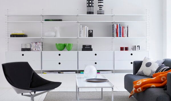 String Furniture String shelf 78 x 30 cm, 3-pack, white | Finnish ...