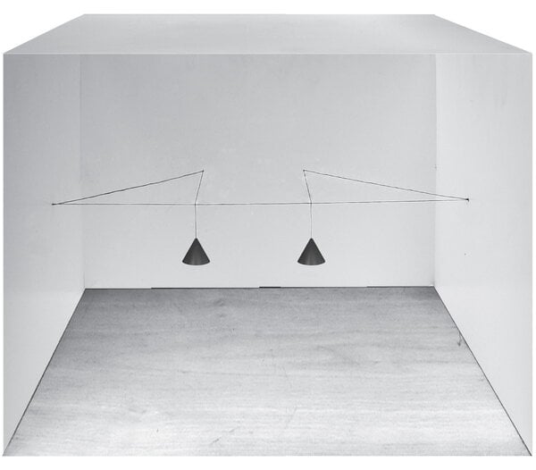 Flos String Light Cone Head lamp, 12 m cable, black | Finnish Design ...