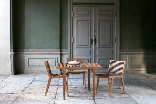 Sibast RIB dining chair, teak - stainless steel | Finnish Design Shop
