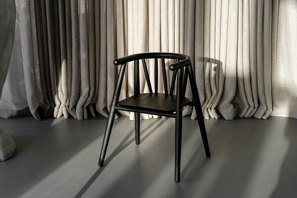 Oaklings Storm kid's chair, black stained oak | Finnish Design Shop