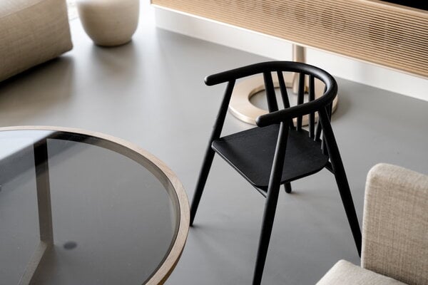 Oaklings Storm kid's chair, black stained oak | Finnish Design Shop