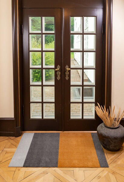 Tica Copenhagen Stripes horizontal floor mat, 90 x 130 cm, grey - muted ...