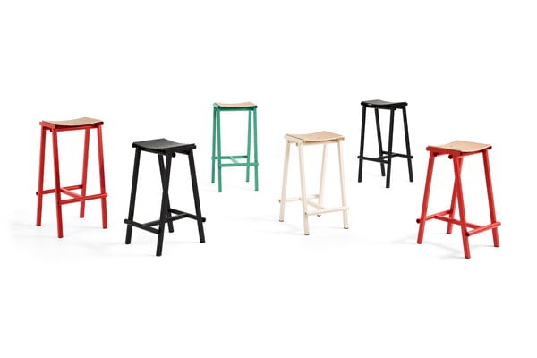 HAY Taburete 8 bar stool, high, 75 cm, eggshell - lacquered oak ...