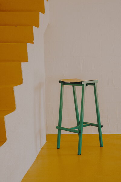 HAY Taburete 8 bar stool, high, 75 cm, soft jade - lacquered oak ...