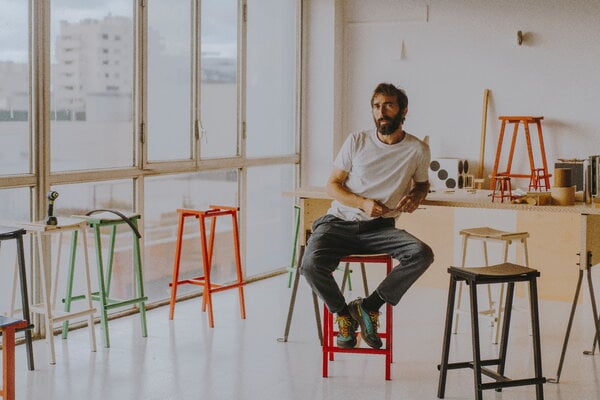 HAY Taburete 8 bar stool, low, 65 cm, black - black oak | Finnish ...