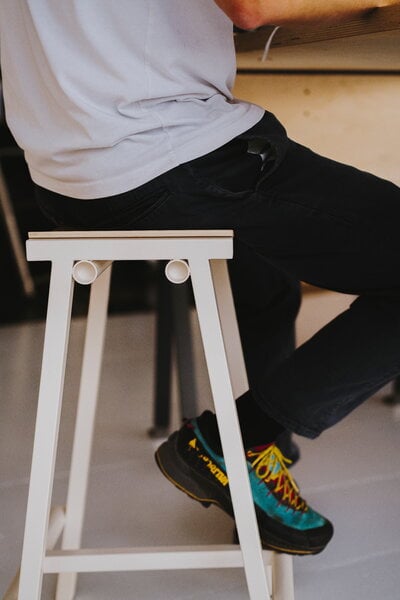 HAY Taburete 8 bar stool, high, 75 cm, eggshell - lacquered oak ...