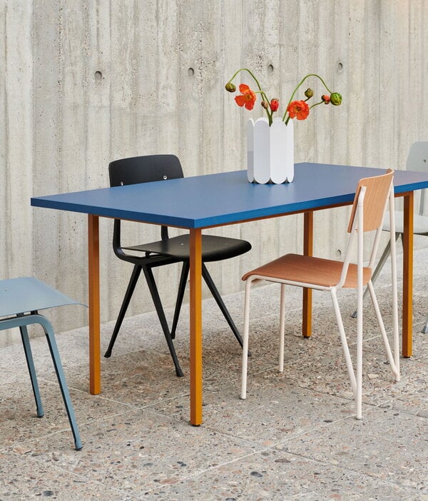 HAY Two-Colour table, 160 x 82 cm, ochre - blue | Finnish Design Shop