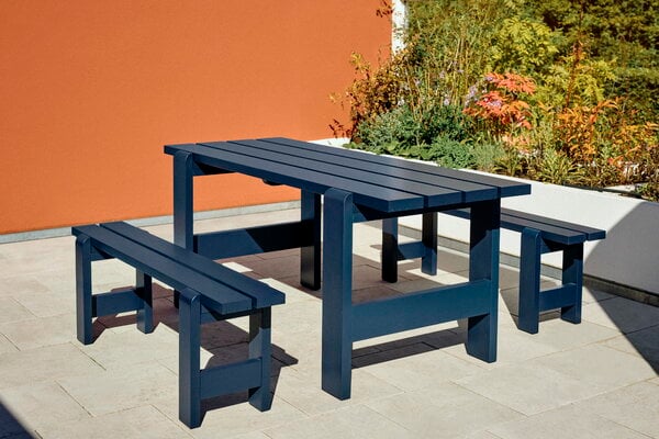 HAY Weekday table, 180 x 66 cm, steel blue | Finnish Design Shop