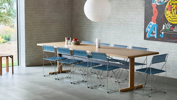 HAY X-Line chair, hot galvanized - powder blue | Finnish Design Shop