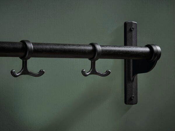 Essem Design Barra con ganci Nostalgi, 100 cm, rovere - alluminio ...