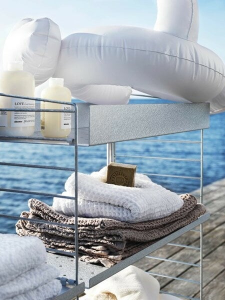 String Furniture String Outdoor shelf 58 x 30 cm, low, galvanized ...