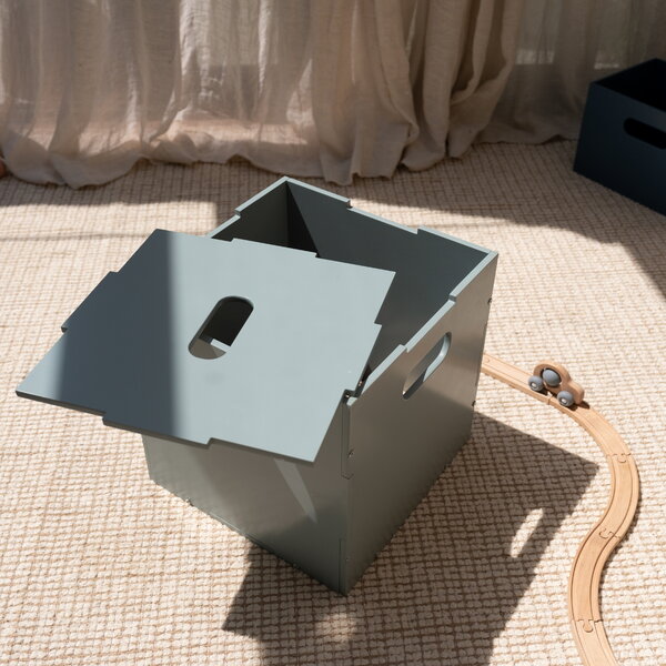 Nofred Cube storage box, olive green | Finnish Design Shop