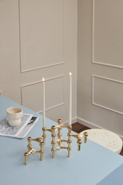 STOFF Copenhagen STOFF Nagel candleholder, set of 3, brass | Finnish ...