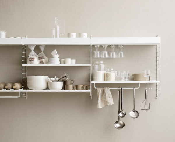 String Furniture String hanger rack 30 cm, 2-pack, white | Finnish ...
