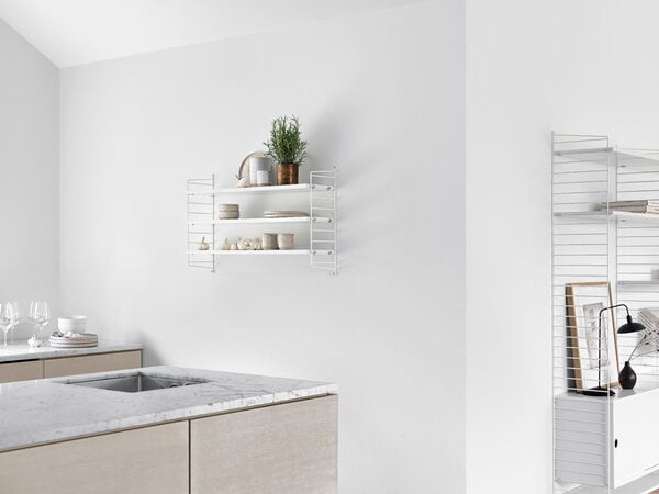 String Furniture String floor panels 200 x 30 cm, 2-pack, white ...