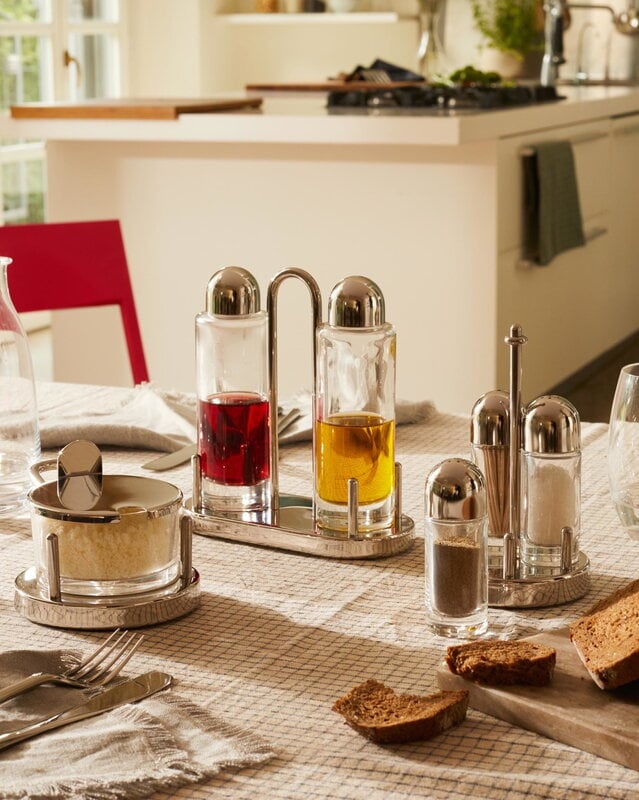 Alessi 5071 parmesan cheese cellar, stainless steel - glass | Finnish ...