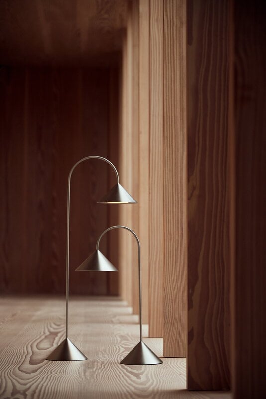 Frandsen Grasp portable table lamp, 72 cm, brushed stainless steel ...