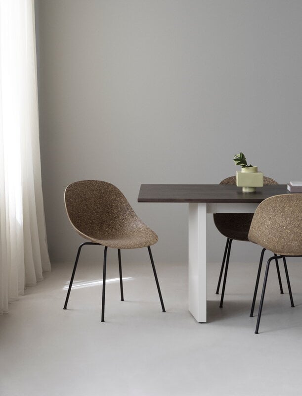 Normann Copenhagen Panel table, 90 x 200 cm, cream - dark brown ...