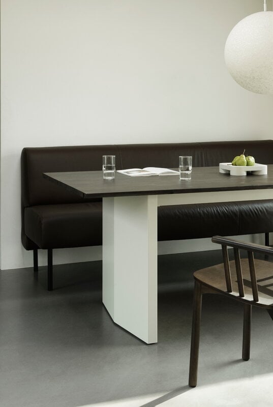 Normann Copenhagen Panel table, 90 x 250 cm, cream - dark brown ...