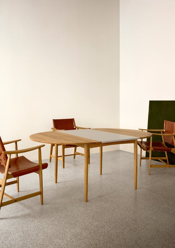 Carl Hansen & Søn BM0121I table extension leaf, 60 x 120 cm, grey MDF ...