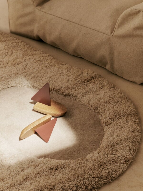 Ferm Living Kove tufted rug, 130 cm, off-white | Finnish Design Shop UK