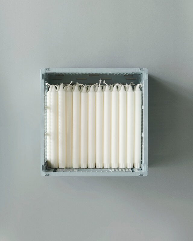 HAY Colour Crate, M Square, recycled plastic, dusty blue | Finnish ...