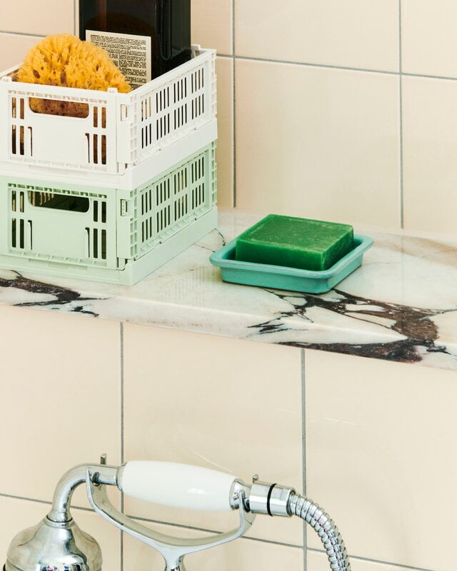 HAY Colour Crate Mini, recycled plastic, 2 pcs, mint | Finnish Design Shop