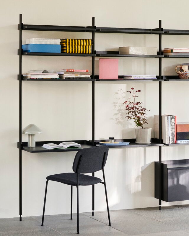HAY Pier System 13 hylly työtasoilla, PS musta | Finnish Design Shop