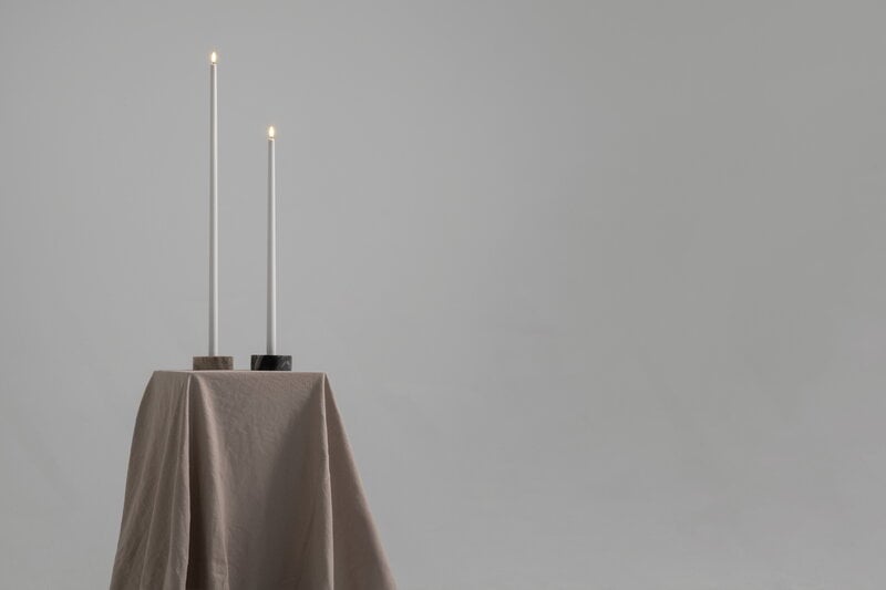Uyuni Lighting LED tall taper candle, 75 cm, Nordic white | Finnish ...