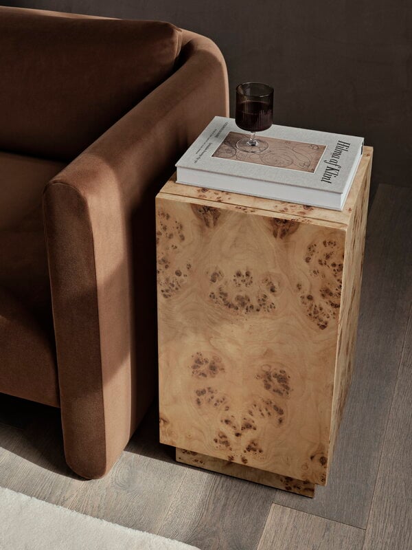 Ferm Living Burl side table with cabinet, natural | Finnish Design Shop NL