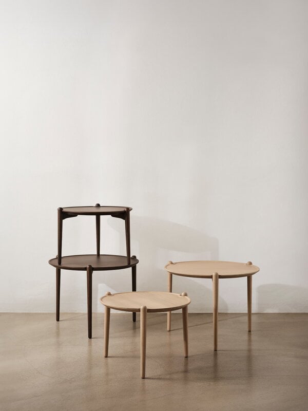 Design House Stockholm Aria coffee table, 60 cm, high, dark oak ...