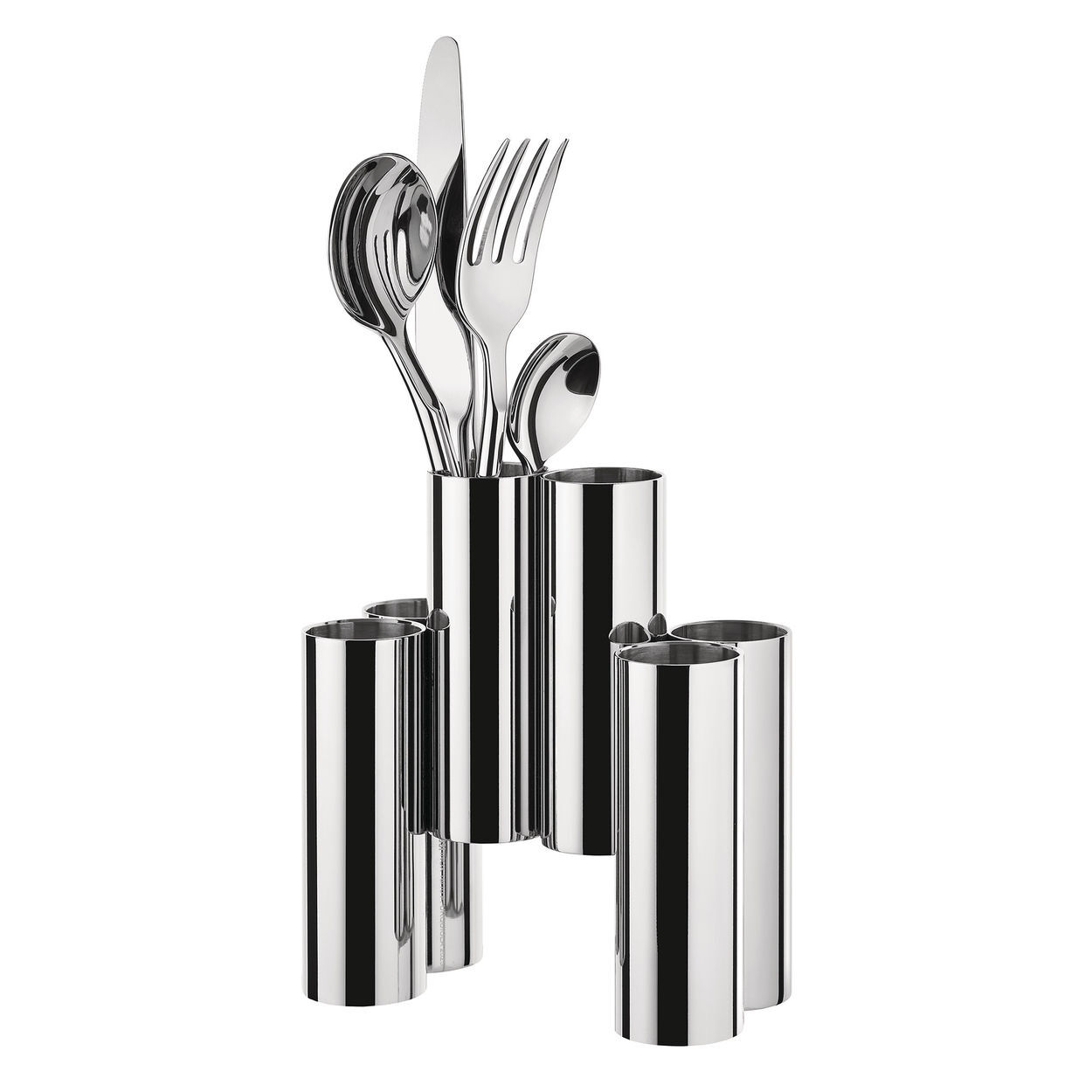 Alessi Canale cutlery holder, stainless steel | Finnish Design Shop