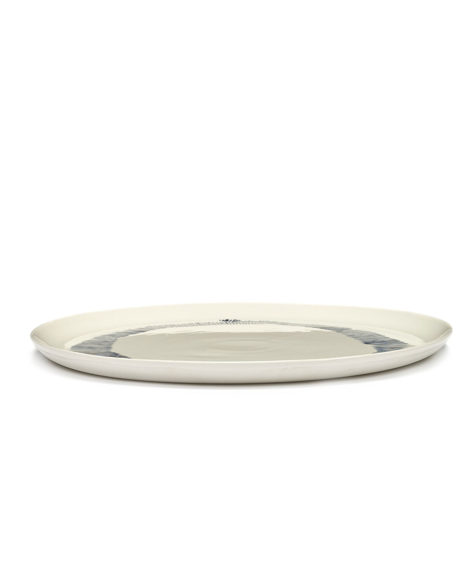 Serax Feast serving plate, white - blue | Finnish Design Shop UK