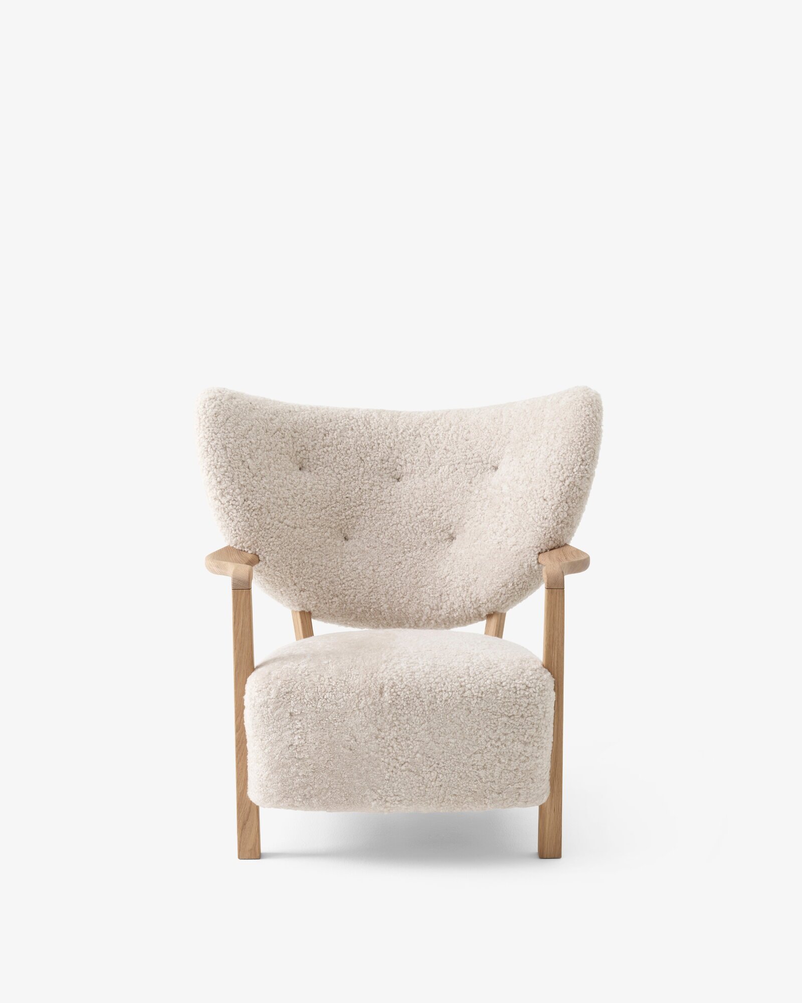 &Tradition Wulff ATD2 lounge chair and ATD3 pouf, Moonlight - oak ...