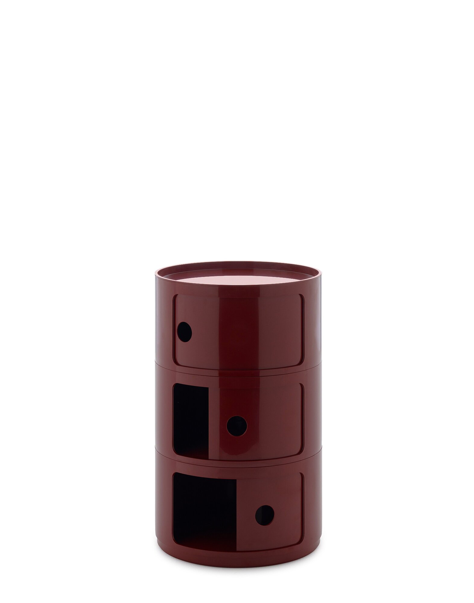 Kartell Componibili Big storage unit, 3 modules, burgundy | Finnish ...