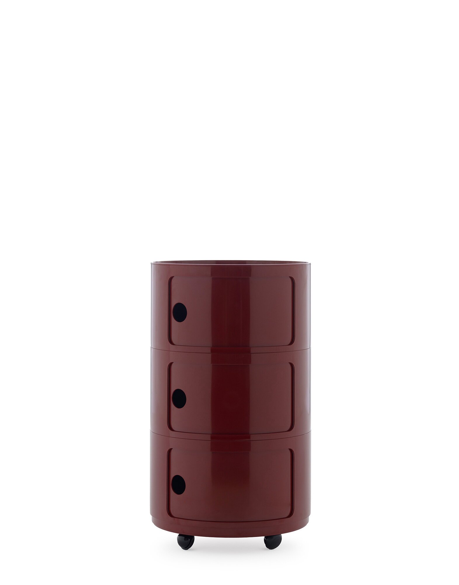Kartell Componibili Big storage unit, 3 modules, burgundy | Finnish ...